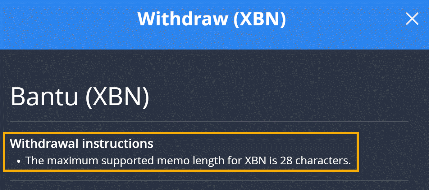 Crypto Withdrawals – Bittrex Global